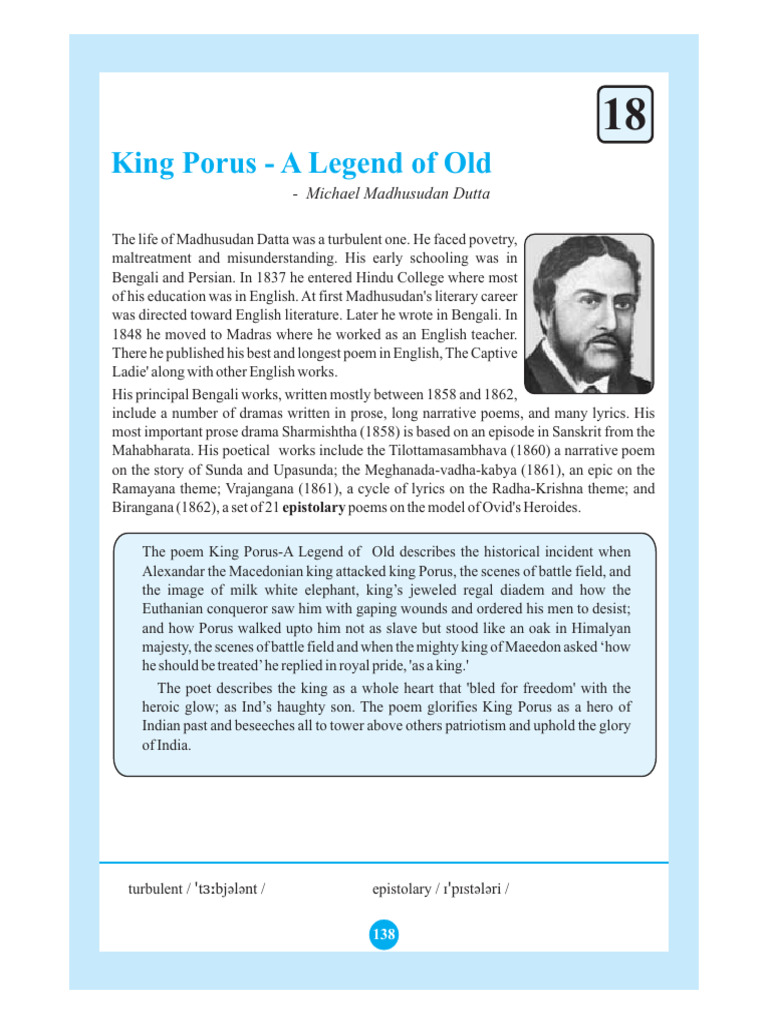 King Porus A Legend of Old | PDF