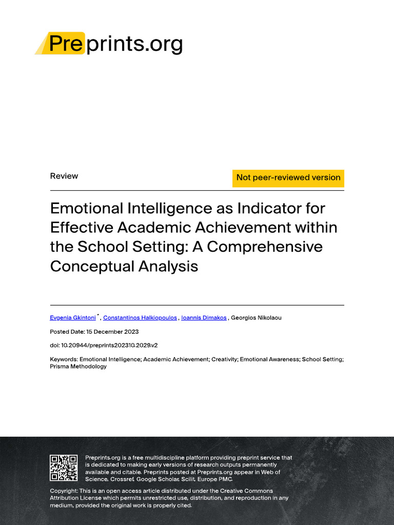 Emotional Intelligence As Indicator For Effective | PDF