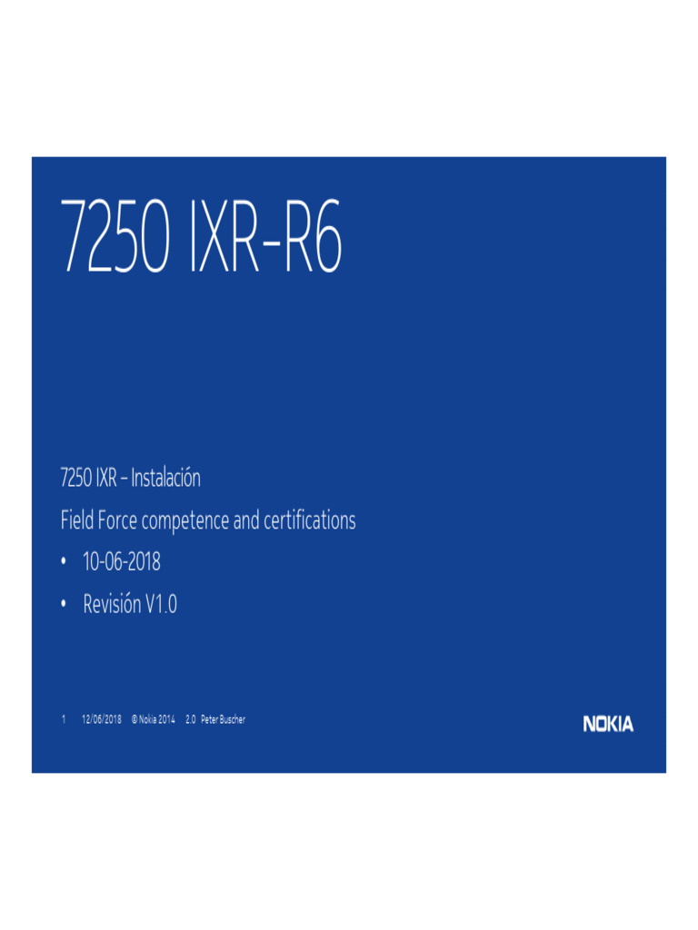 7250 IXR-R6 Instalación V_1.0.pptx | PDF