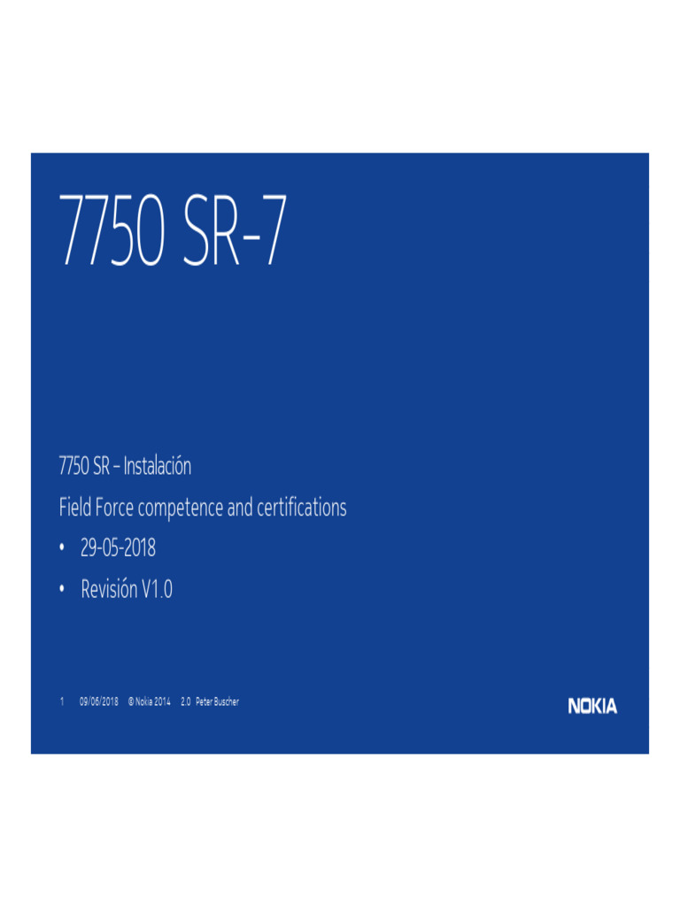 7750 SR-7 Instalación V - 1.0 | PDF