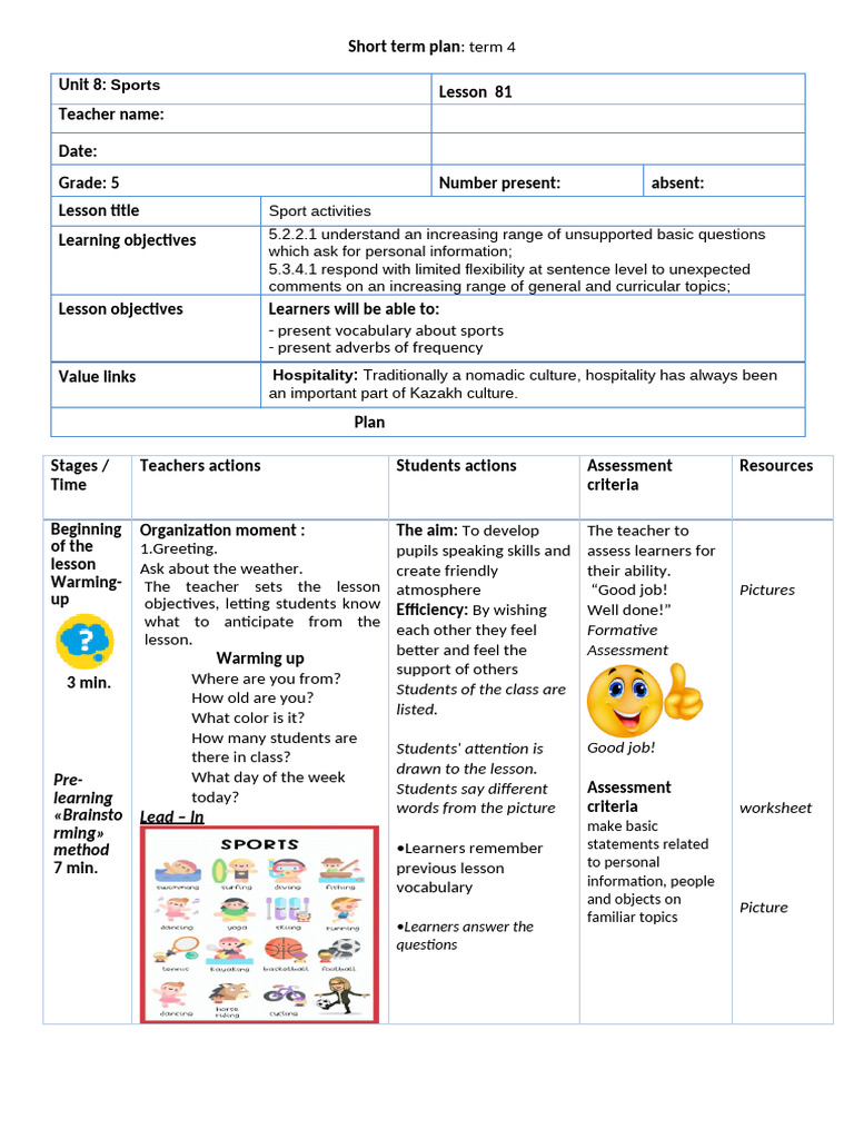 LP Excel 5 Term 4 MSA | PDF
