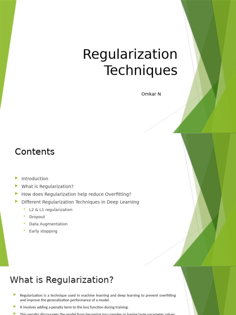 Regularization Techniques Pdf
