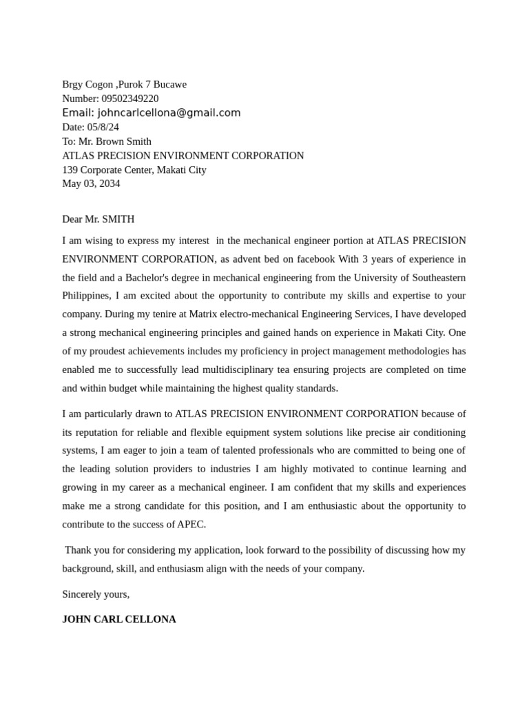 application letter final | PDF