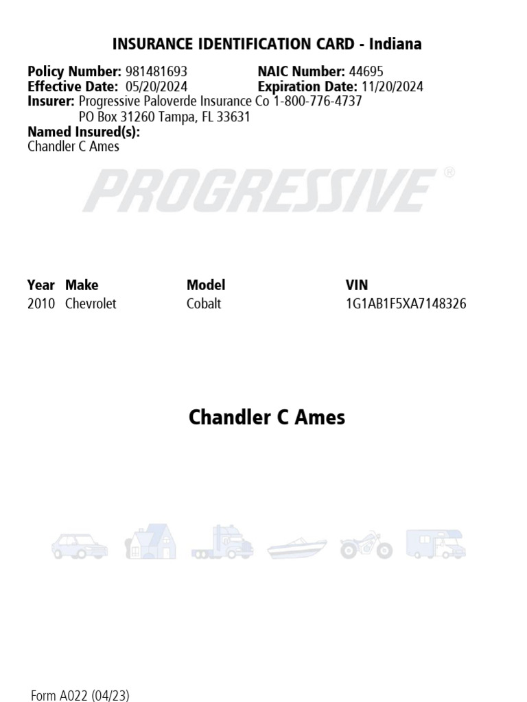 Prog Insurance Id Card Auto | PDF | Business