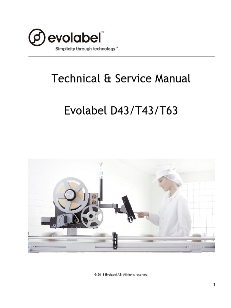 Technical & Service Manual Evolabel D43 - T43 - T63 - Rev - 1-1-5 | PDF