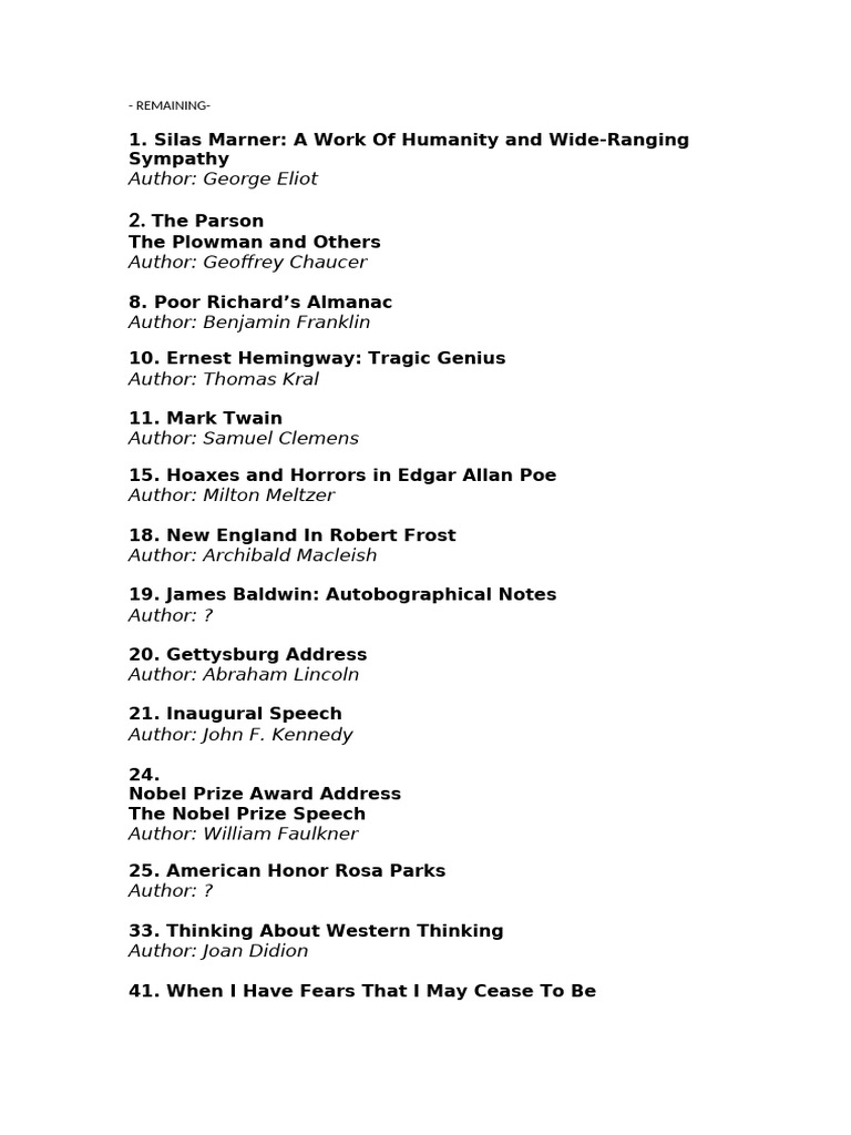 Remaining Book | PDF