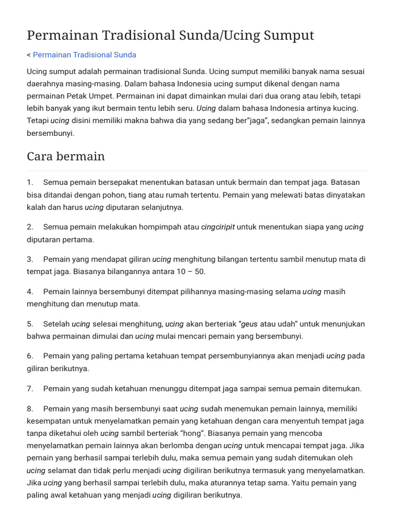 Permainan Tradisional Sunda - Ucing Sumput - Wikibuku Bahasa Indonesia ...