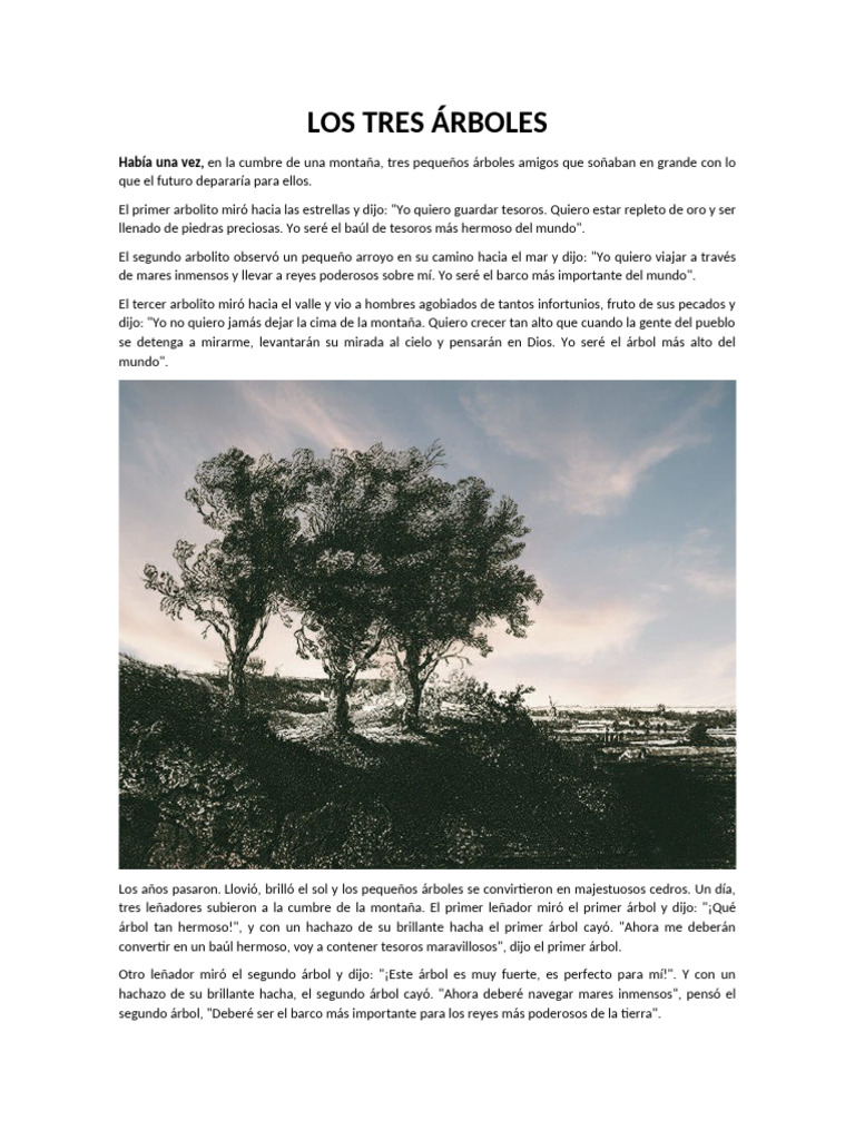 Los Tres Árboles: Un Sueño Realizado | PDF | Clásicos