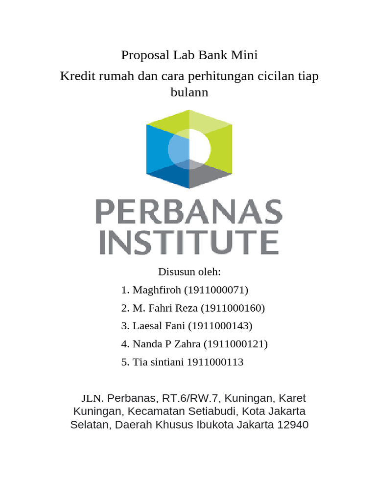 Proposal Lab Bank Mini | PDF