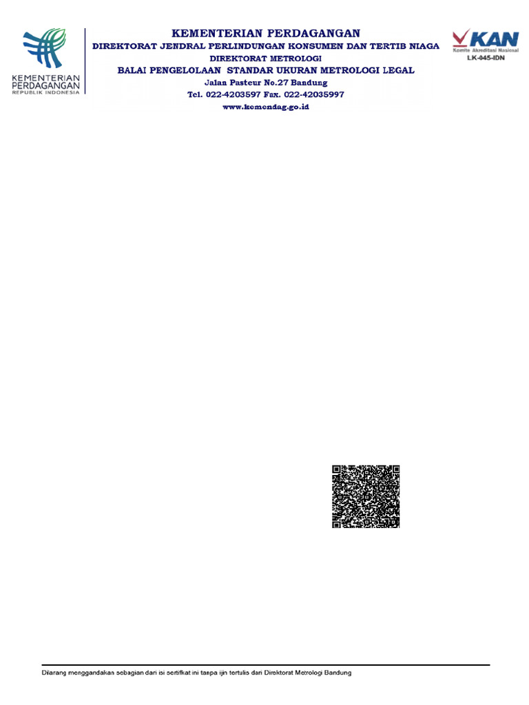 SERTIFIKAT-Lampiran-No.3616 - 25 - EX - 10 - 2023 - Fluke 726 | PDF