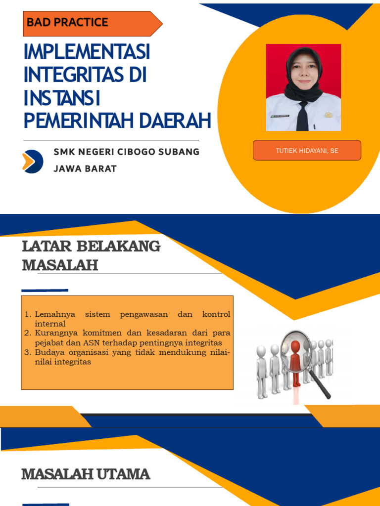 Integritas Lemah di SMK Cibogo Subang | PDF | Karier & Perkembangan