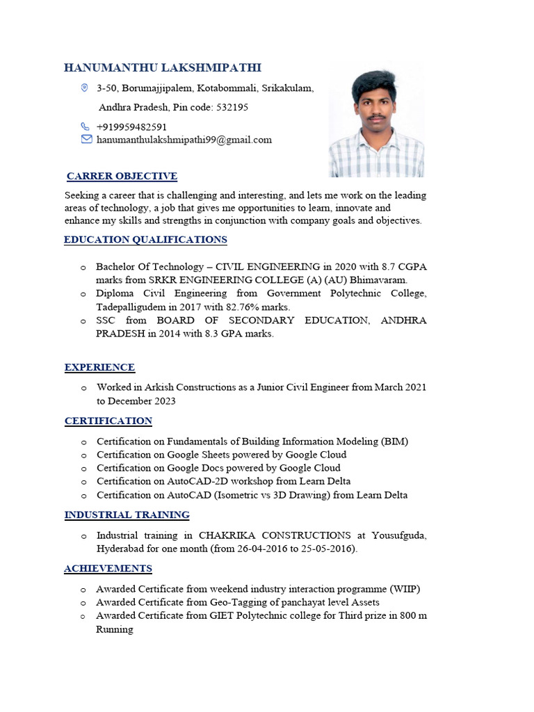 Lakshmipathi Resume | PDF
