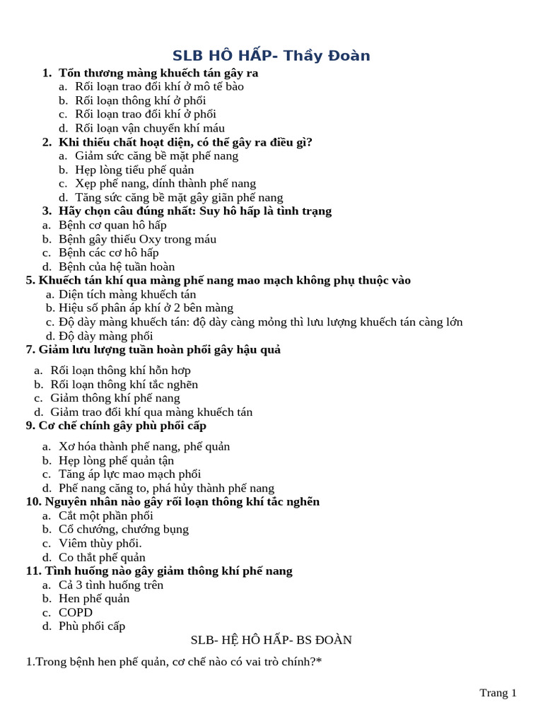 SINH LÍ BỆNH 2 | PDF