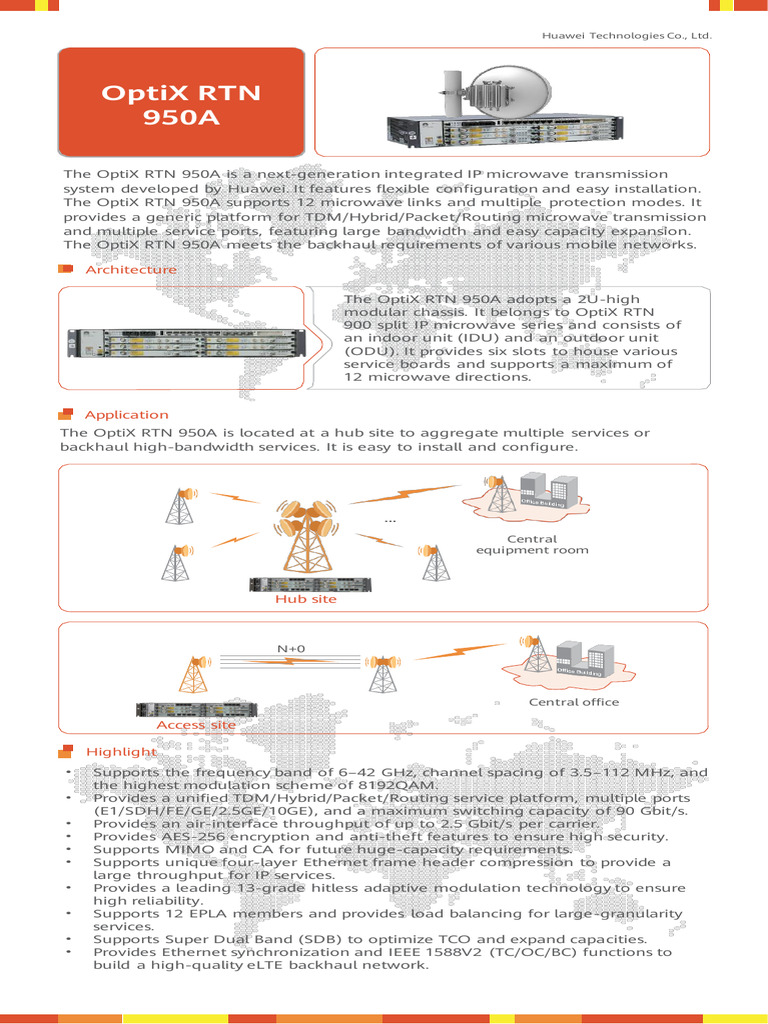 RTN 950A Product Brochure | PDF