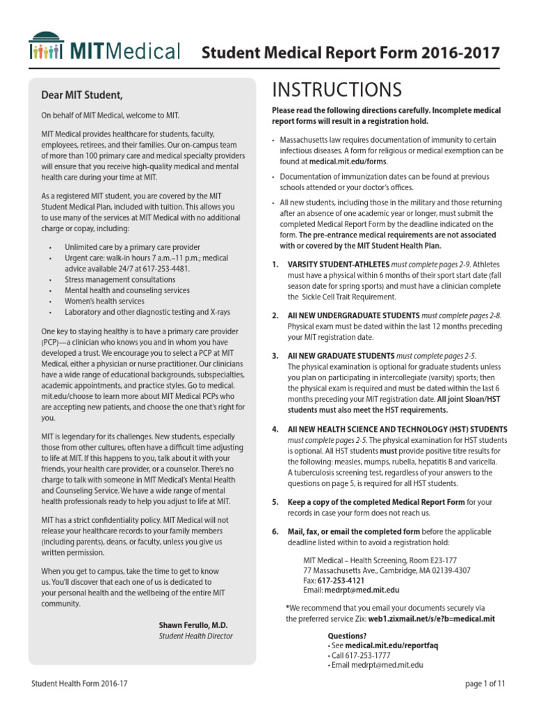 Printable Medical Report Template | PDF
