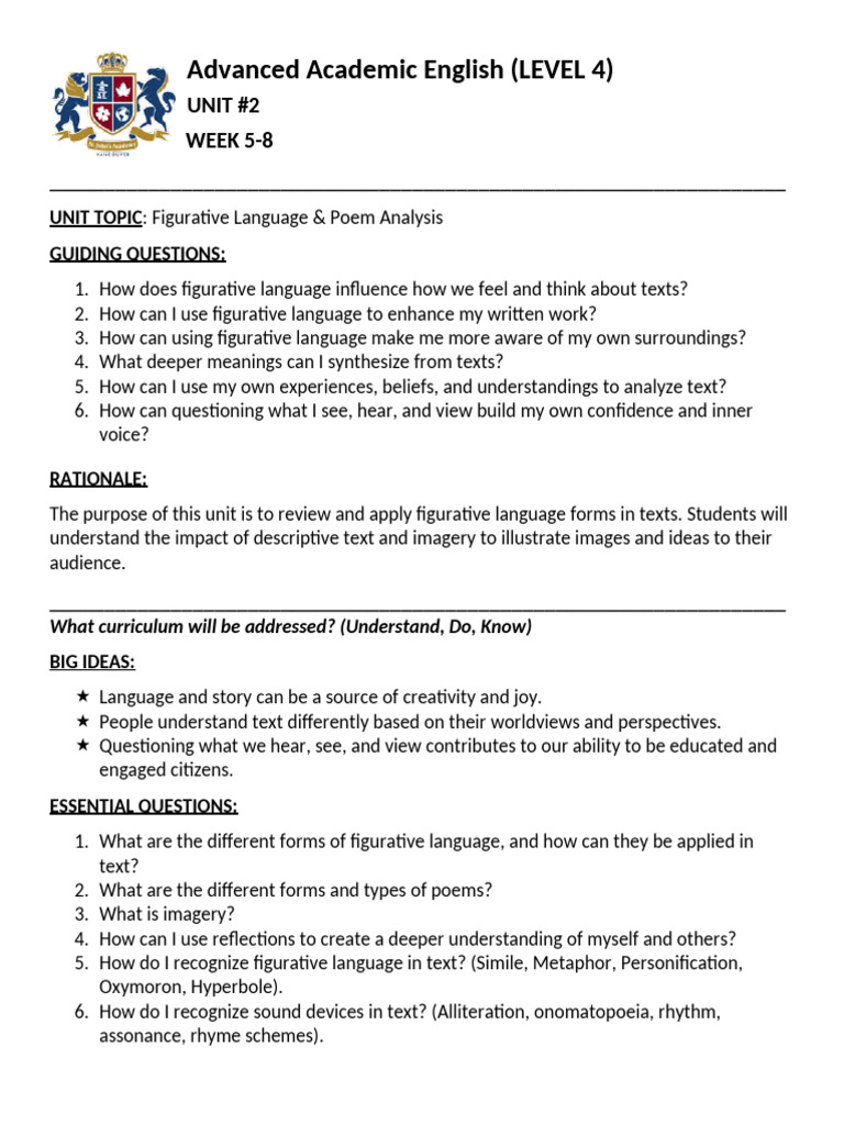 Advanced Academic English UNIT 2 | PDF