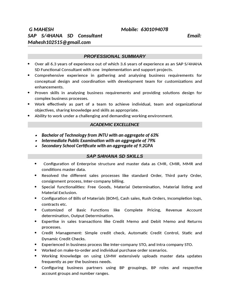 Mahesh Resume | PDF