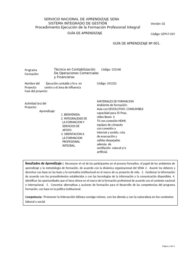 GFPI-F-019 - Formato - Guia - de - Aprendizaje INDUCCIÓN | PDF