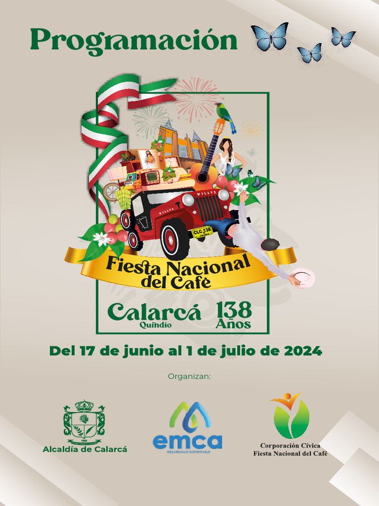 Programación Fiesta Nacional Del Café 2024 Web | PDF