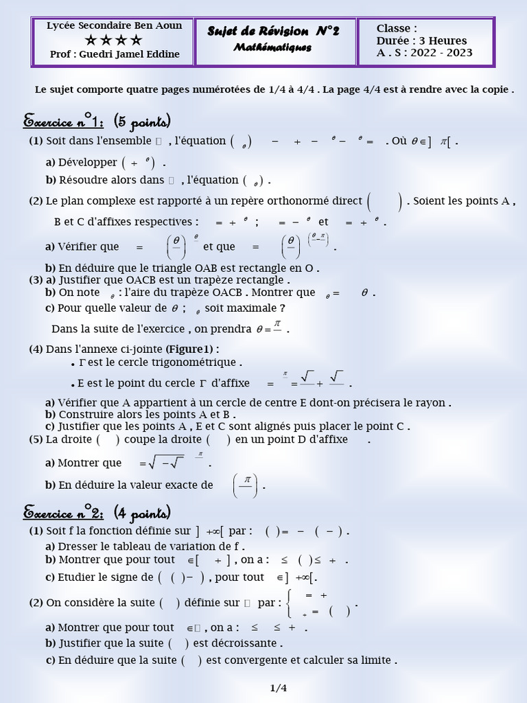 Sujet-de-R - vision-N2-4-SC-Exp-1-Mr-Jamel-Guedri - Copie | PDF