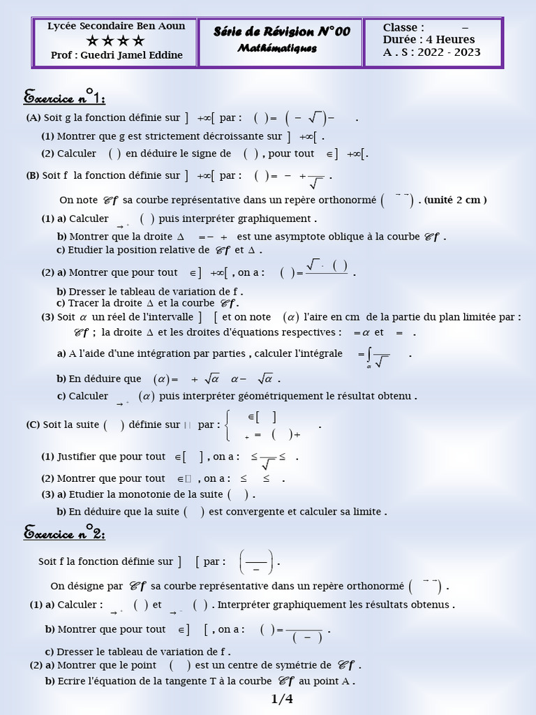 Sujet de R Vision N00 4 SC Exp 1guedri Jamel Eddine Copie | PDF