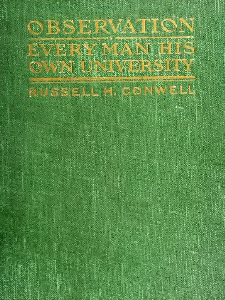 Conwell - Every Man His Own University | PDF