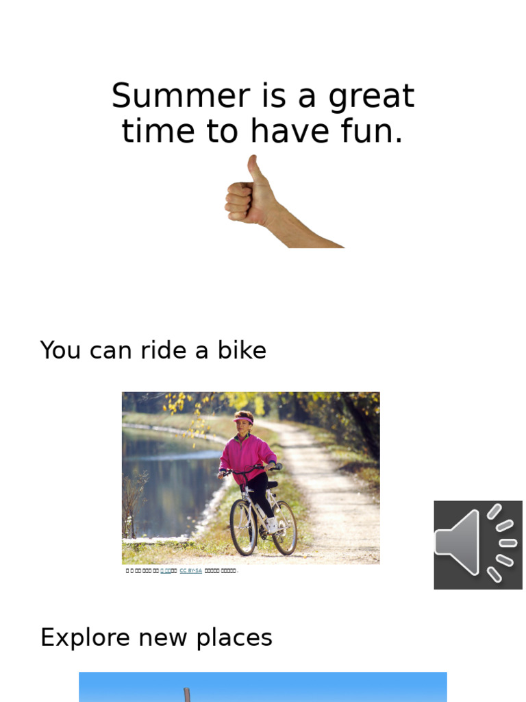 Summer Is A Great Time To Have Fun PPT 2 | PDF