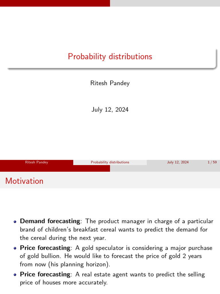 Probability Distributions | PDF