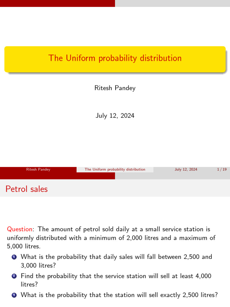 Uniform Distribution | PDF