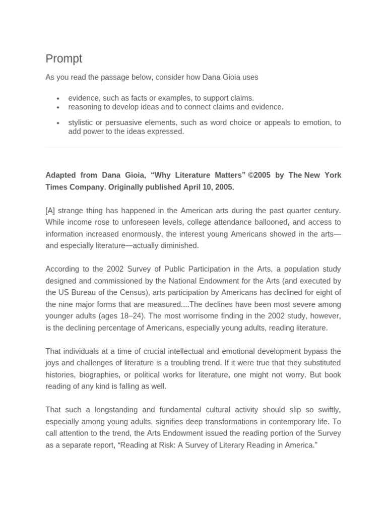 Sample SAT Essay | PDF