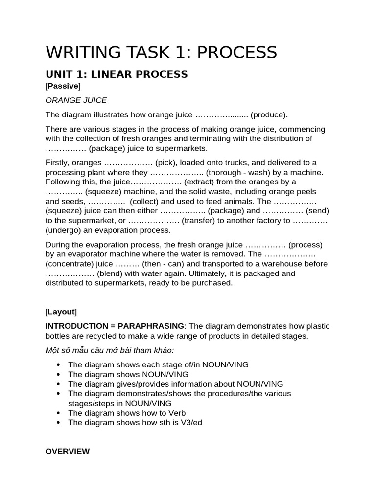 Writing Task 1 Process | PDF