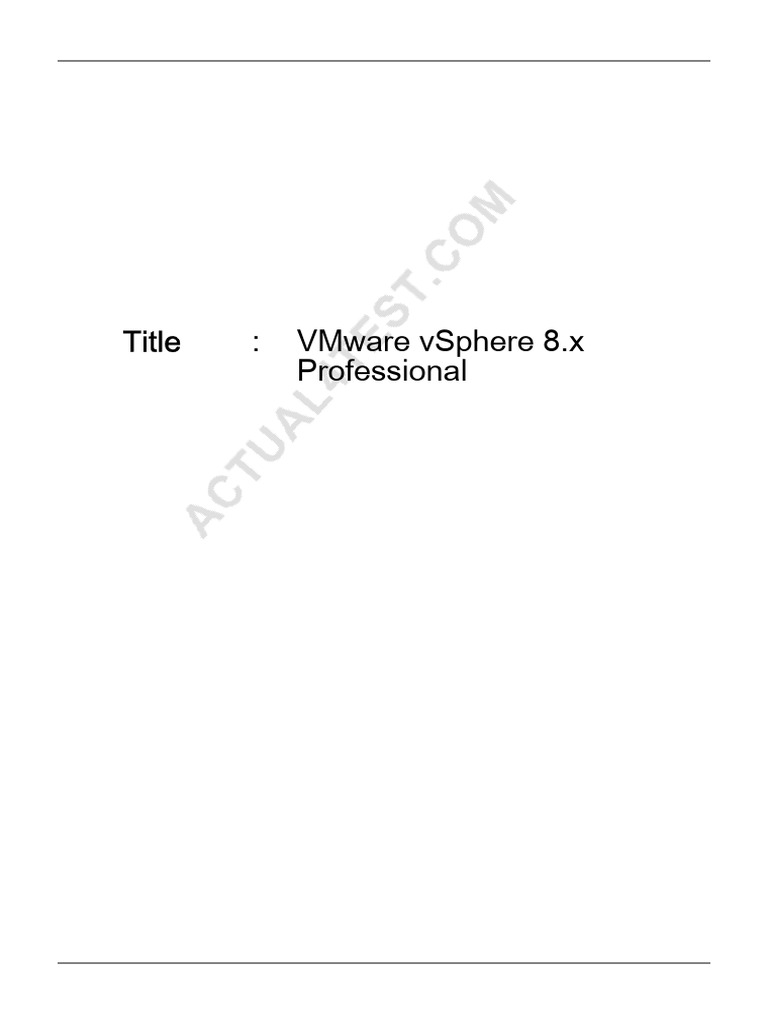 Simulado VCP DCV | PDF