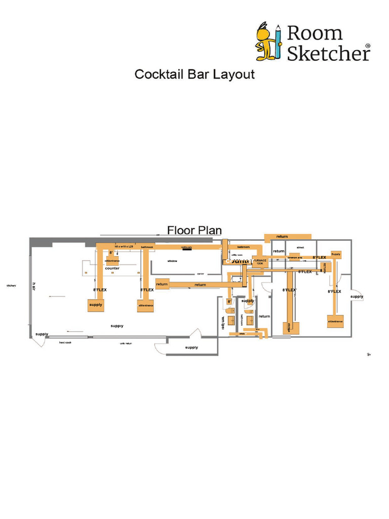 Floorplan Letterhead 1 - Cocktail Bar Layout - Floor Plan - 2D Floor ...