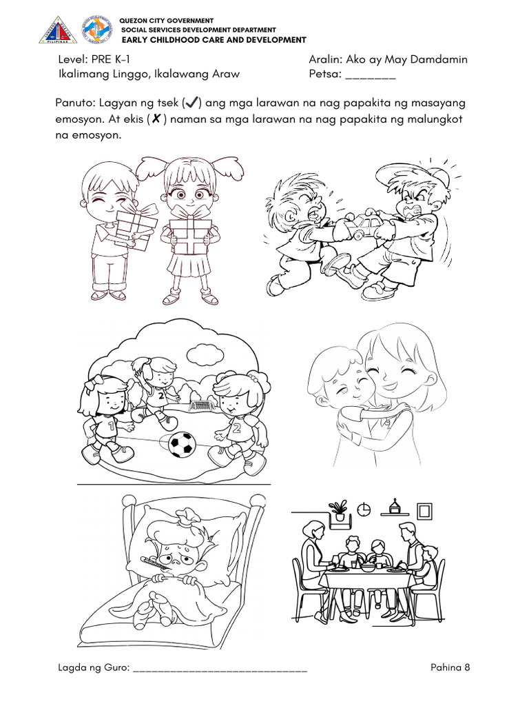 WEEK 5 Pre K1 Q1 Worksheet | PDF