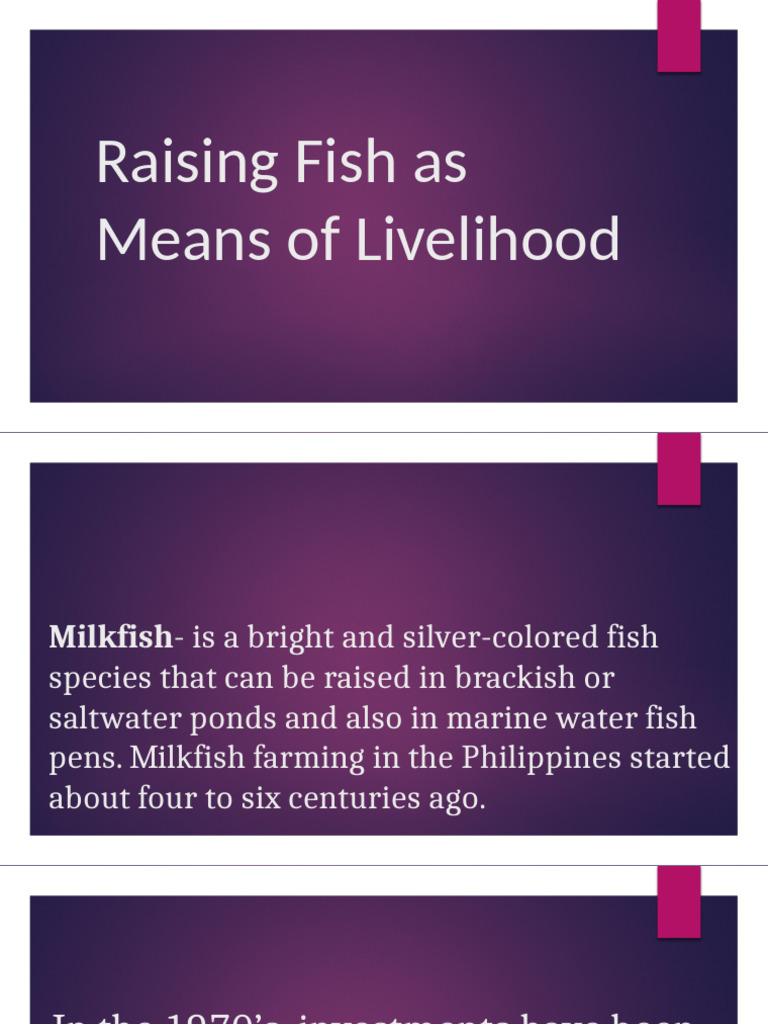 Raising Fish As Means of Livelihood | PDF | Fish | Fishkeeping
