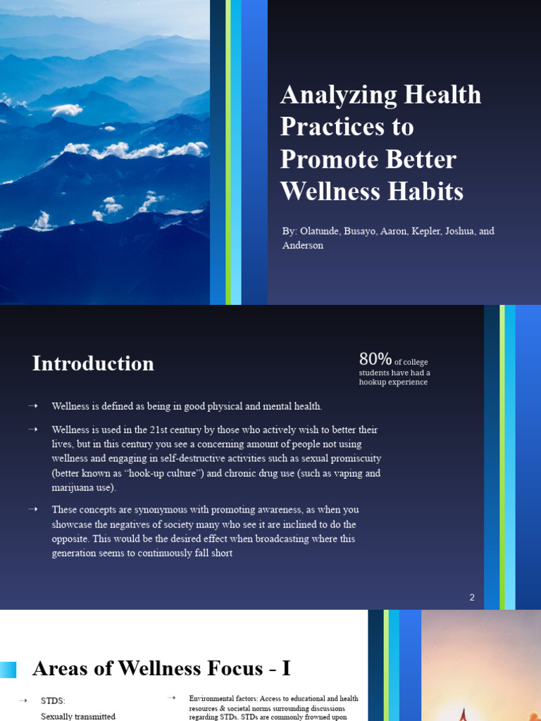 Analyzing Health Practices To Promote Better Wellness Habits | PDF