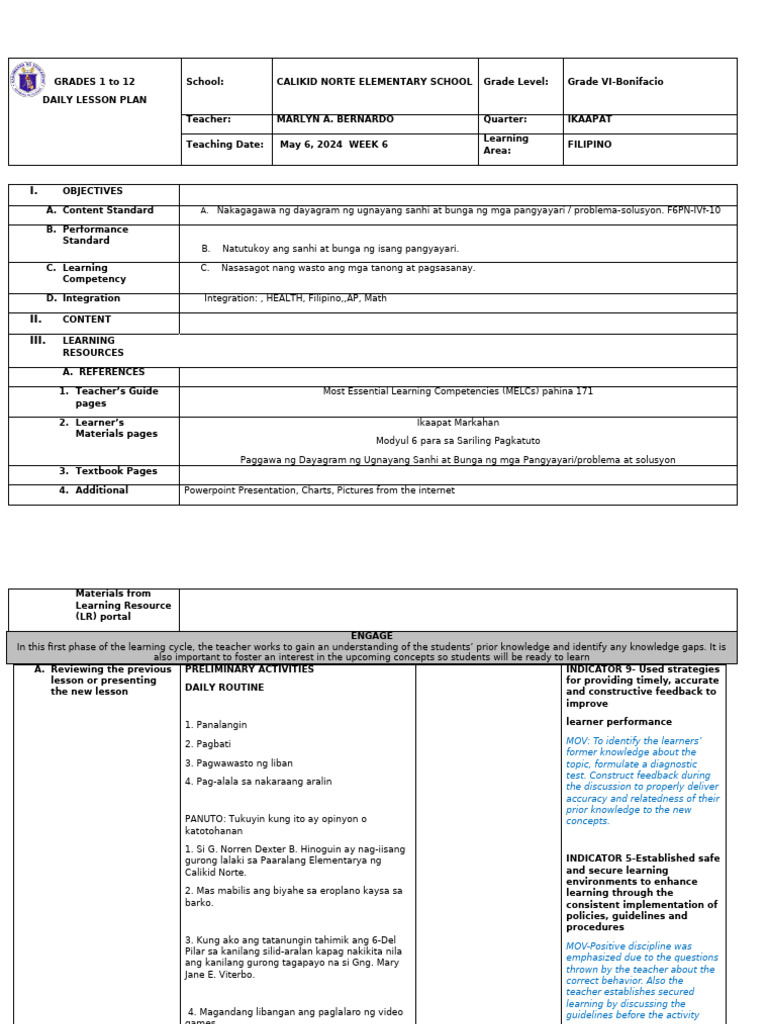 COT_DLP filipino 6 | PDF