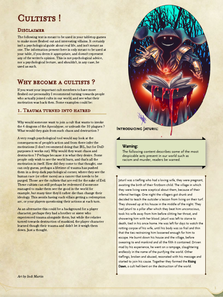 Cultists - Part 1 | PDF