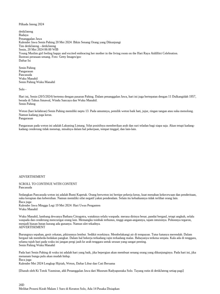 Jawa Senin Pahing 20 Mei 2024 4 | PDF
