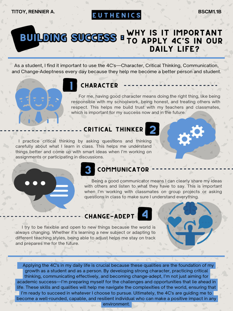 EUTHENICS Titoy Rennier A. | PDF | Critical Thinking | Career & Growth