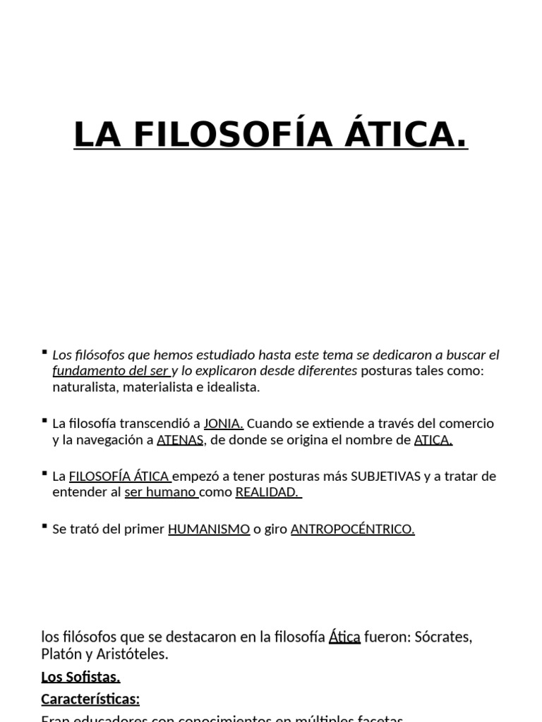 La Filosofía Ática | PDF