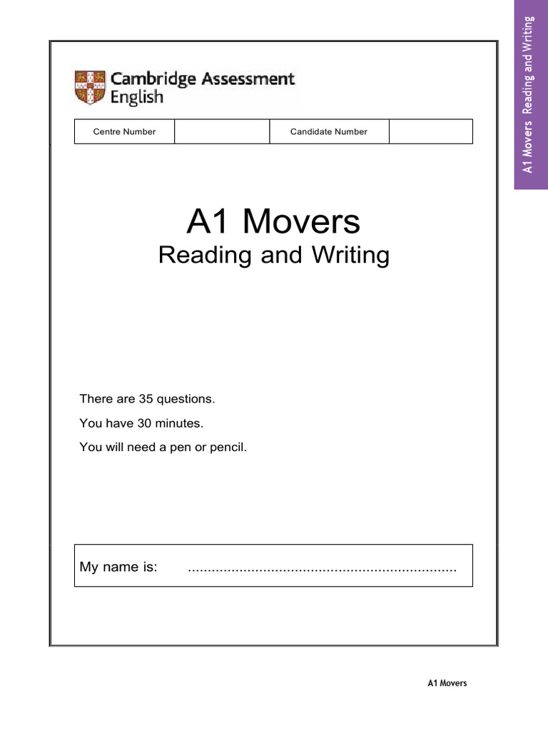Reading & Writing COVER Page | PDF