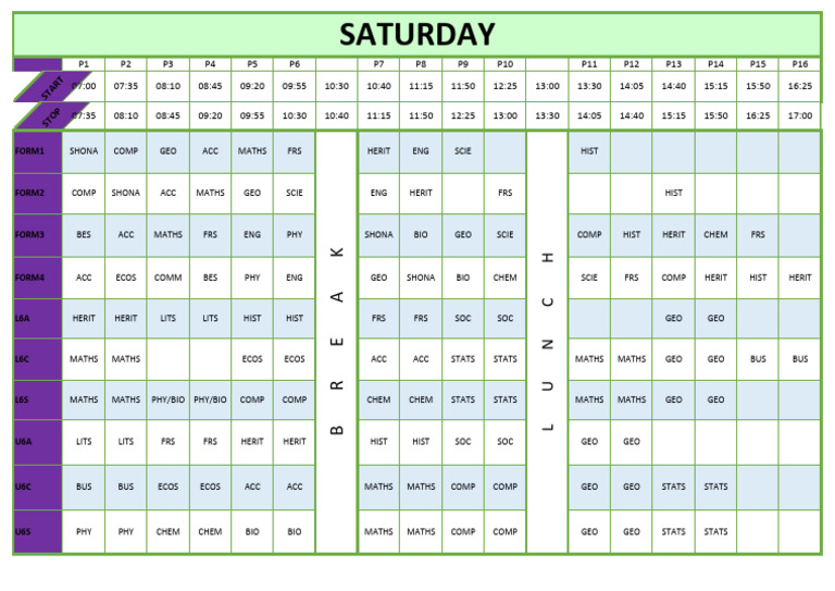 Sat Timetable 102131 | PDF