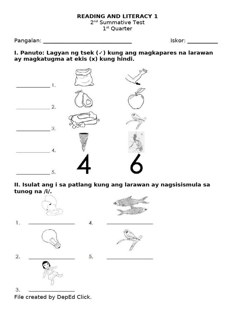 Reading & Lit 1 St2 q1 Matatag | PDF