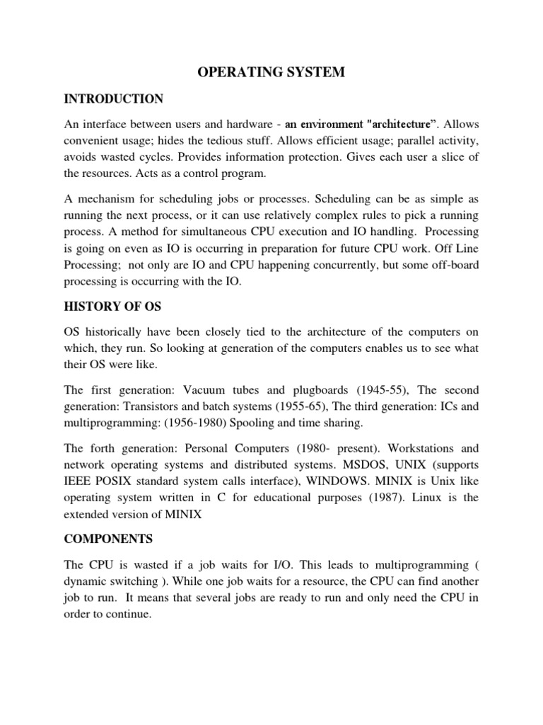 Operating System | PDF | Operating System | Computer File