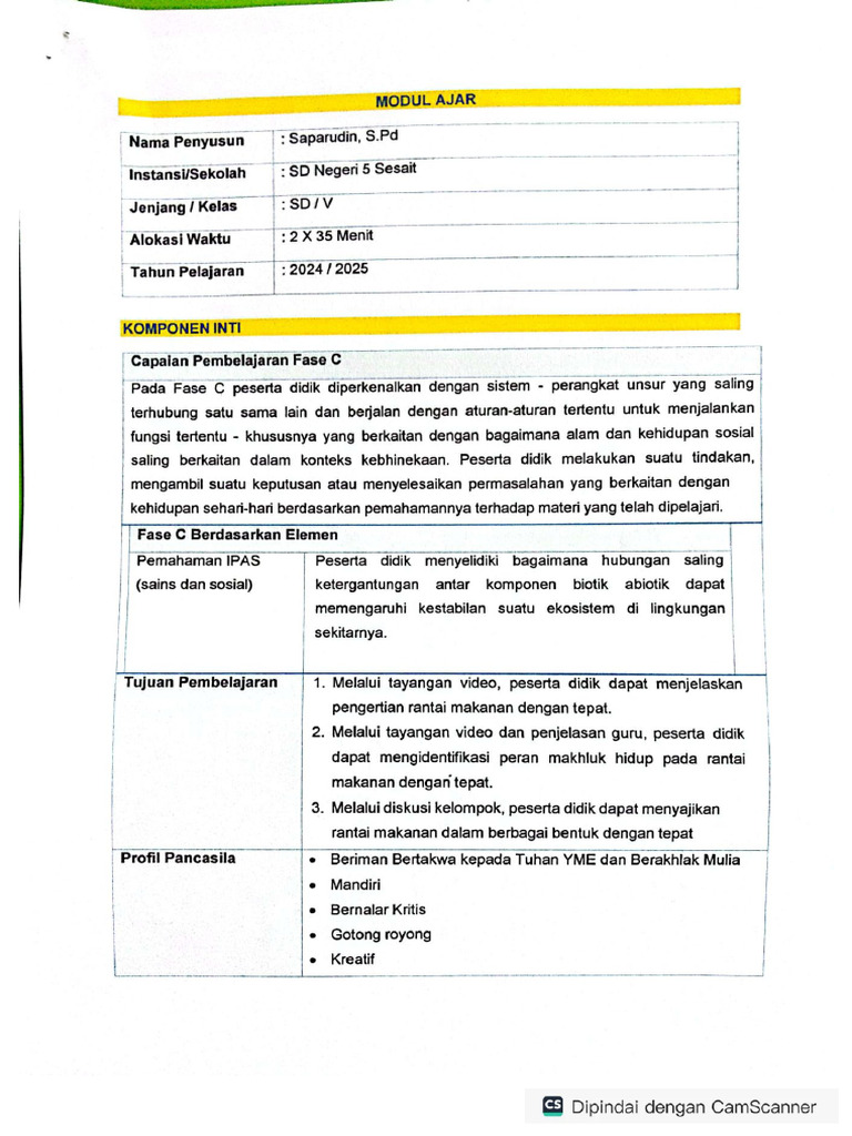 Modul Ajar Kelas 5 Pdf