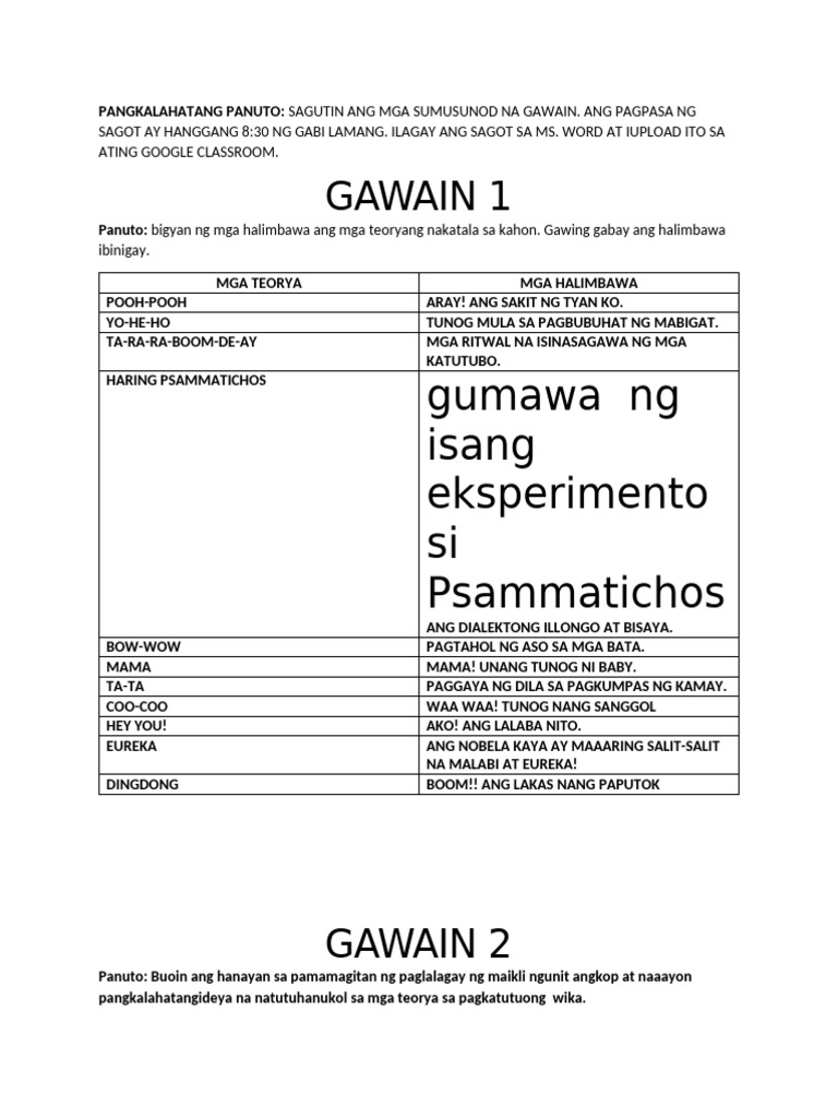 Pangkalahatang Panuto 1 | PDF