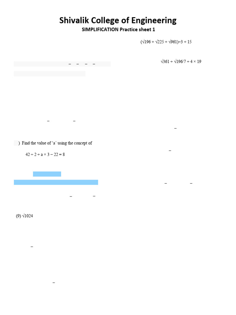 Simplification 1 | PDF