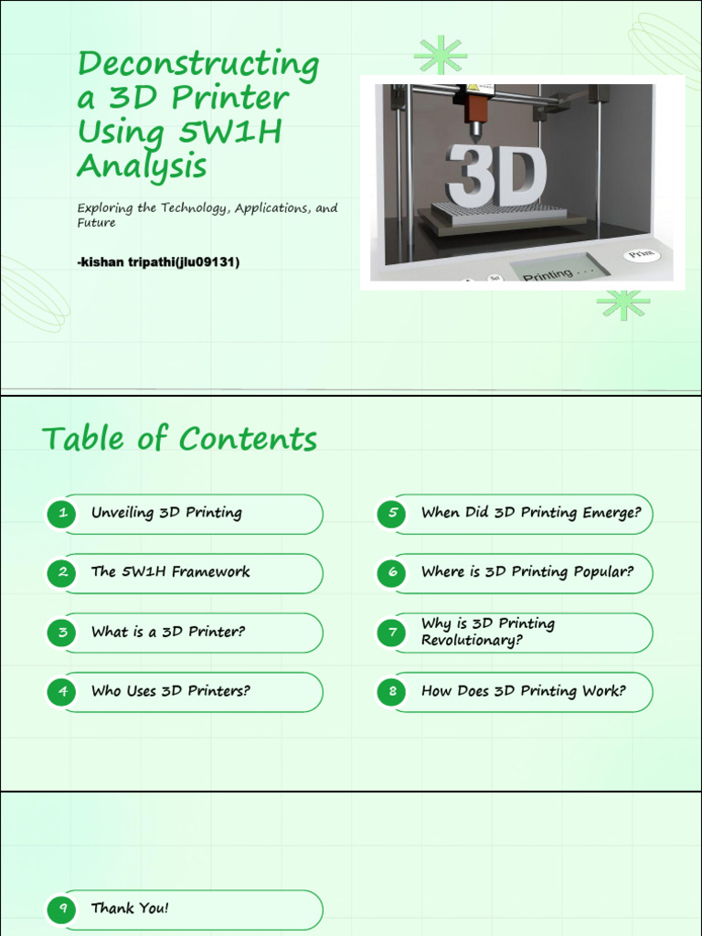 Deconstructinga 3 DPrinter Using 5 W1 HAnalysis 848 BC 772 Ffa 66102 | PDF