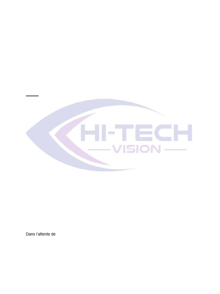 Lettre de Recommendation Hi-Tech Vision | PDF